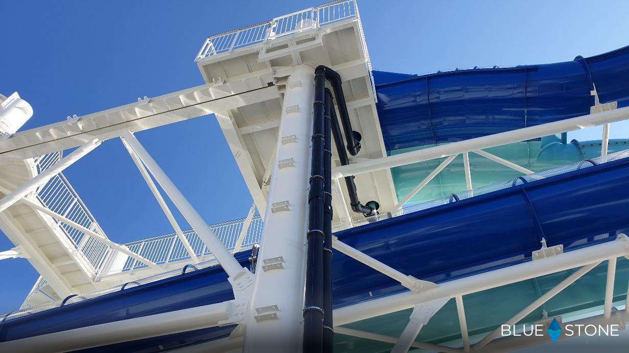 Waterslide installation on board cruise vessels - BlueStone Group