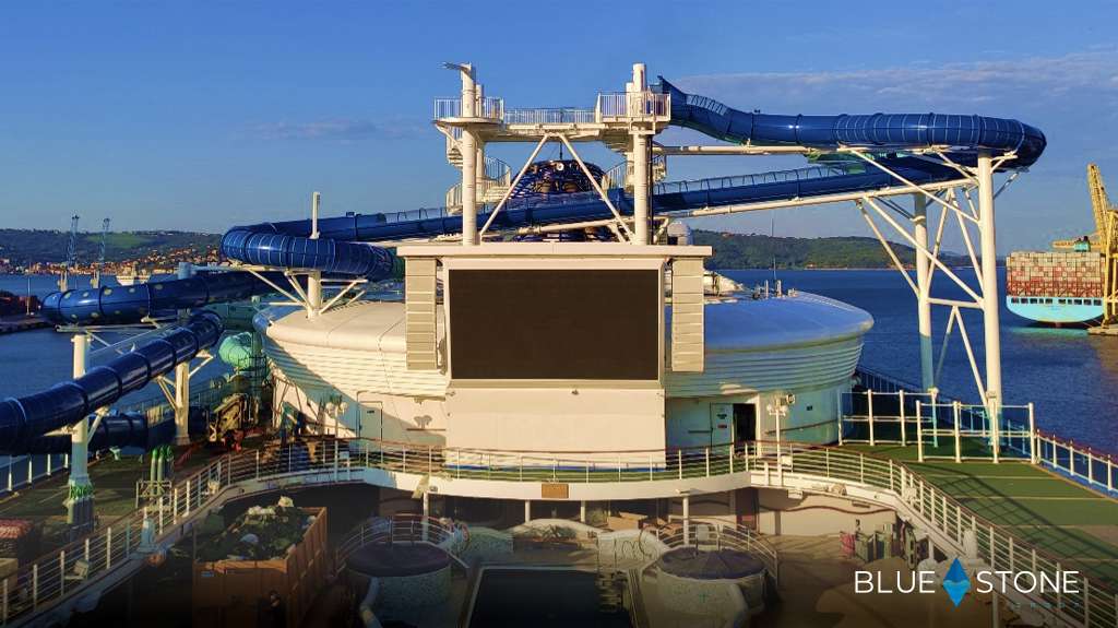 Waterslide installation on board cruise vessels - BlueStone Group